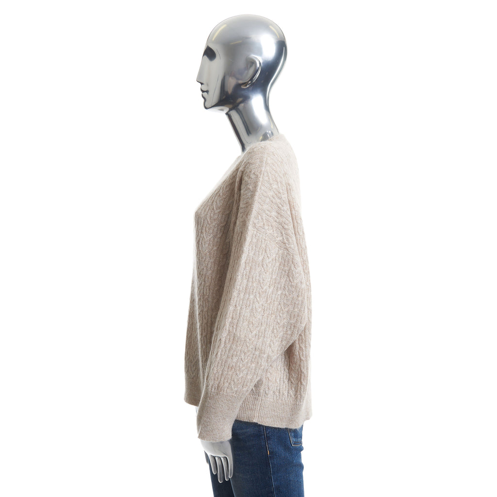 Sparkling Beige Sweater - Off Shoulder Fit, Mohair & Wool – CHIIIQ